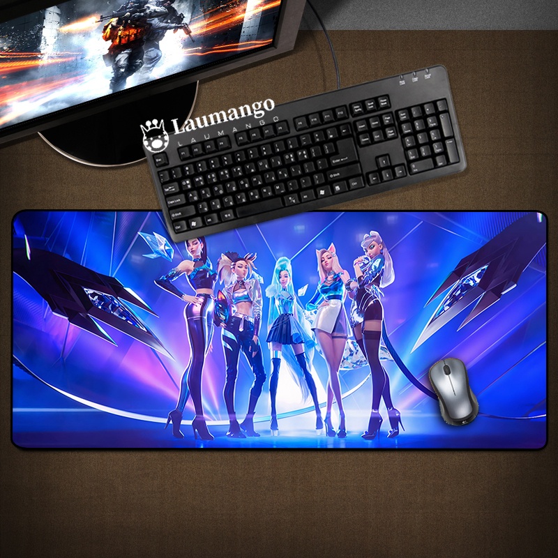 Kda Mouse Pad Xxl Mats Mousepad Gamer Anime Large Kawaii Extended ...