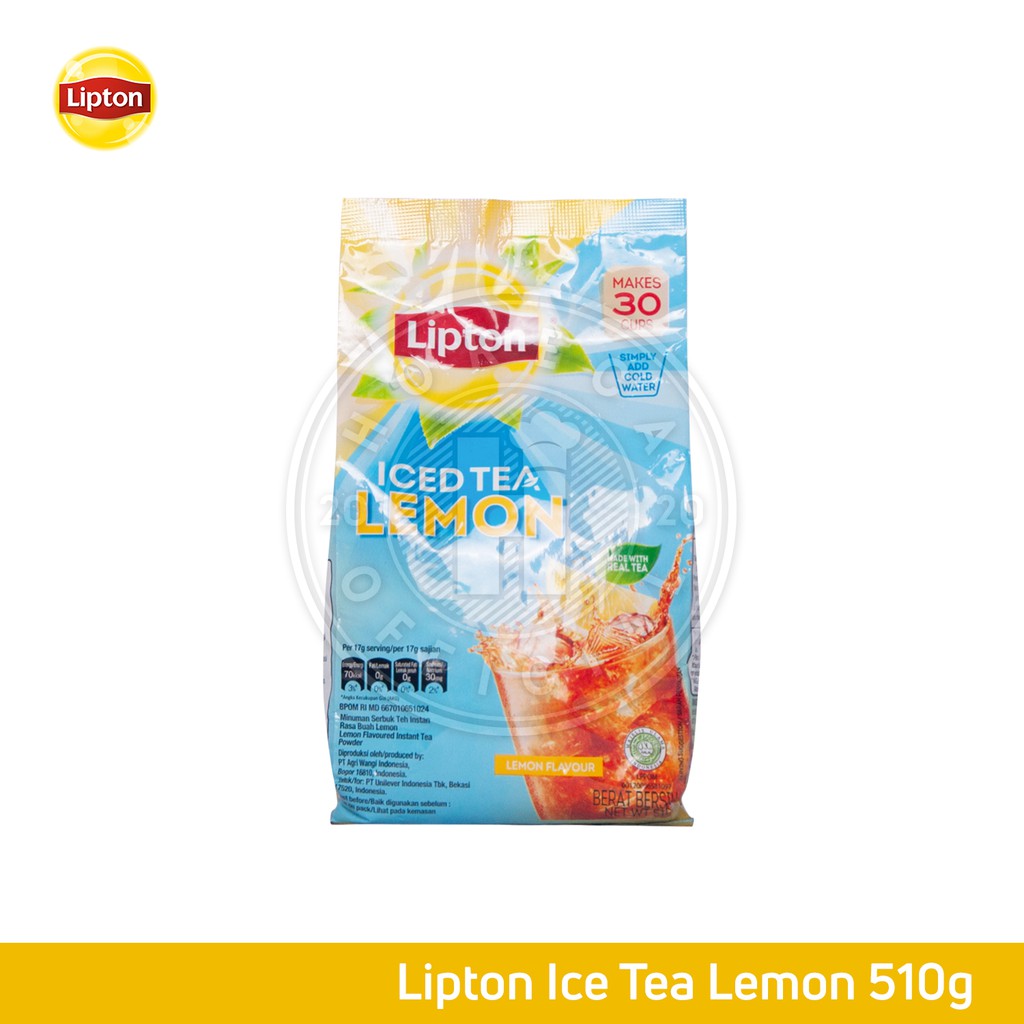 Lipton ICE TEA LEMON 510GR/LEMON TEA Flavor Drink Powder 510 GRAM Pack ...