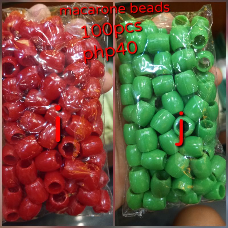 MACARONI BEADS BIG 100PCS. SMALL 100PCS | Shopee Philippines
