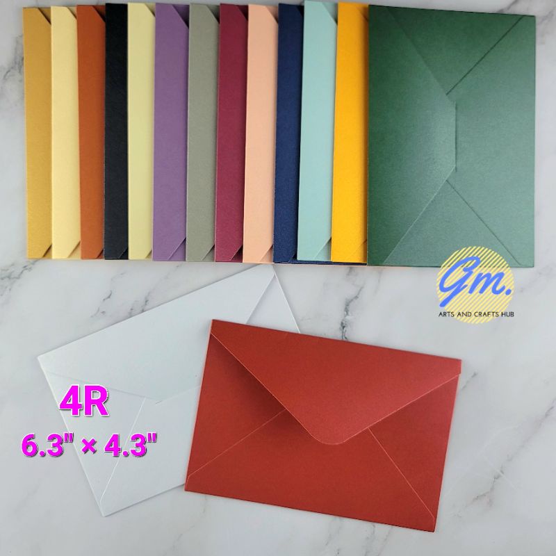 4R INVITATION ENVELOP 1pc/5pc Wedding Invitation Card Envelop Pearl ...