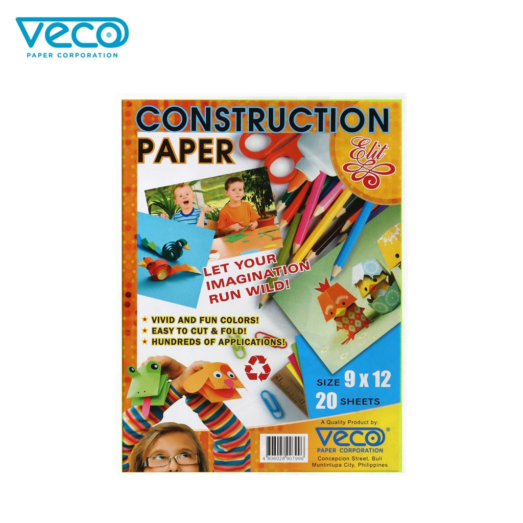 Veco Construction Paper 20sheets 9inx12in (1set) | Shopee Philippines