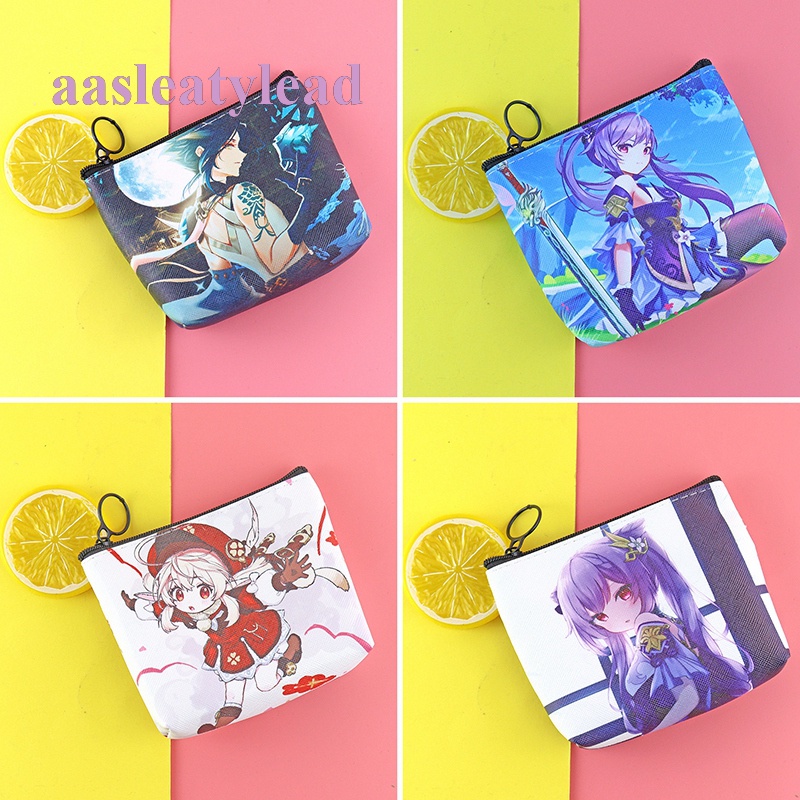 Aasleaty Game Genshin Impact Coin Purse Zhongli Xiao Keqing Hutao ...