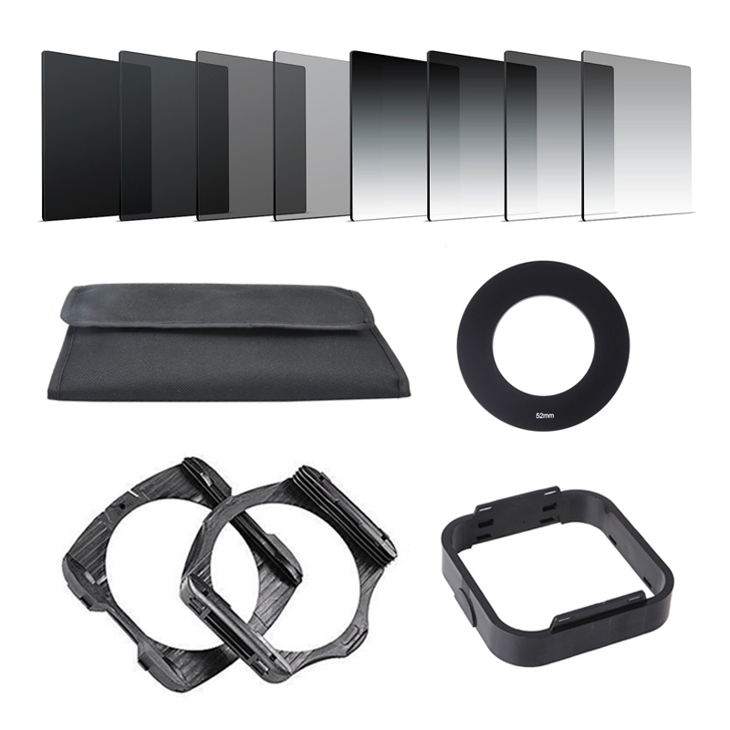 13in1 Camera Gradient ND2 4 8 16 Square ND Filter Set Kit for Cokin P ...