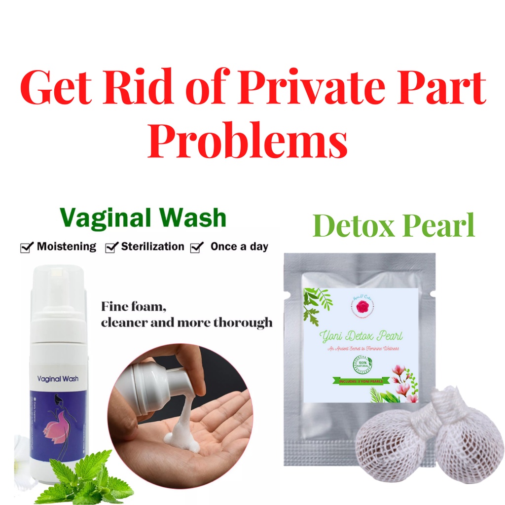 BUNDLE 3pcs Detox Pearl + Feminine Wash Discharge Toxins Gynecological Cure Anti Yeast Infection ...