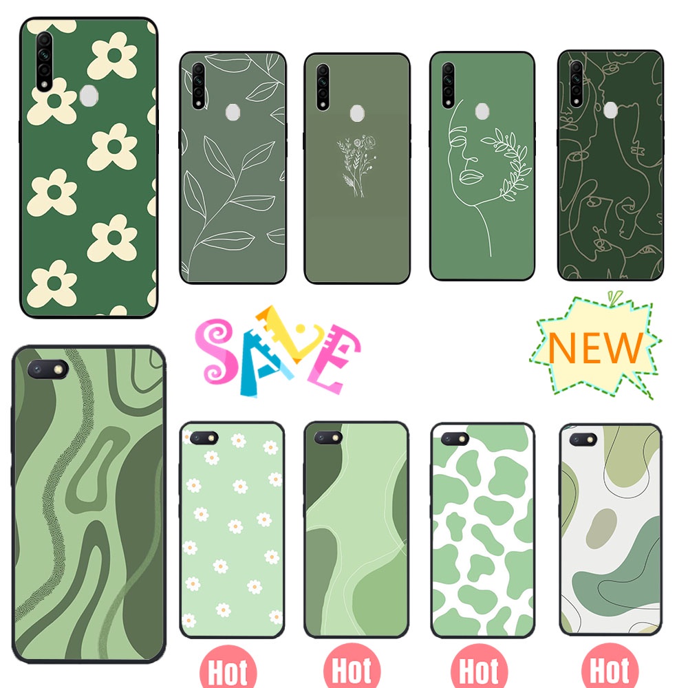 Sage Green Casing OPPO A1K A59 F1S F11 Pro F7 Phone Case | Shopee ...