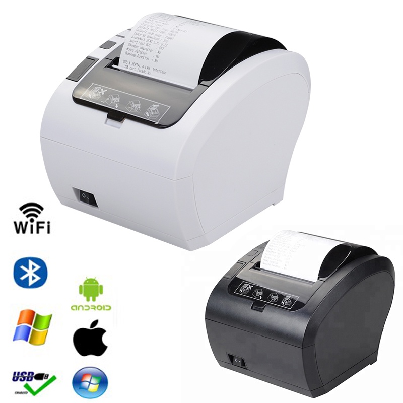♨₪80mm Auto Cutter Thermal Receipt Printer POS Printer with Usb Ethernet Bluetoot WIFI RS232 for ...
