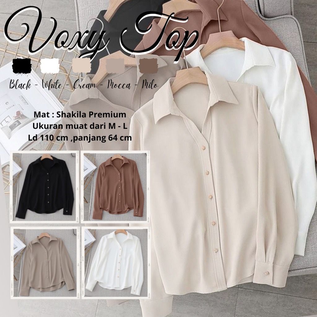 GFS TBM GOLD BUTTON VOXY SHAKILA SHIRT | Shopee Philippines