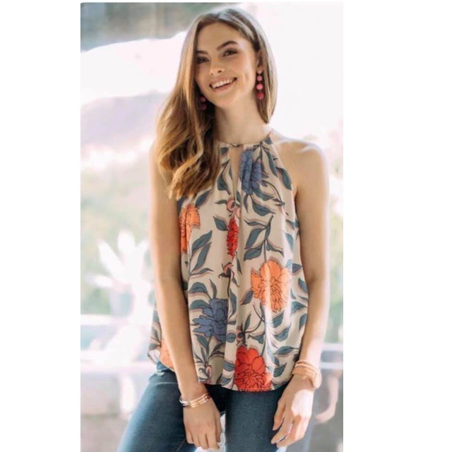 Halter Floral Top vest top | Shopee Philippines