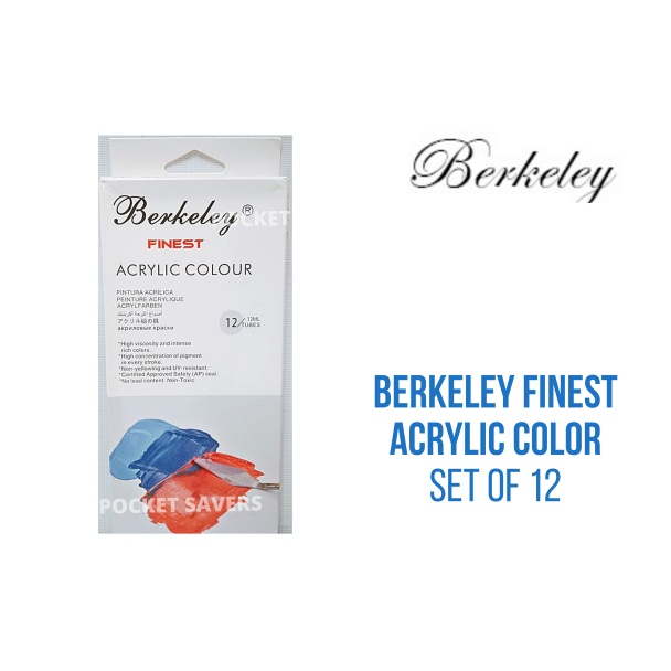 BERKELEY Acrylic Colors Set tubes - 12 mL (Paint, Painting, Art ...