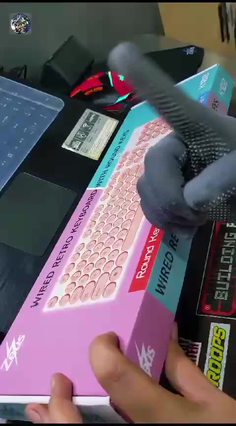 Centrix K-100 KW10 ( SteamPunk )Retro Round Keycaps 104 Keys For Gaming ...