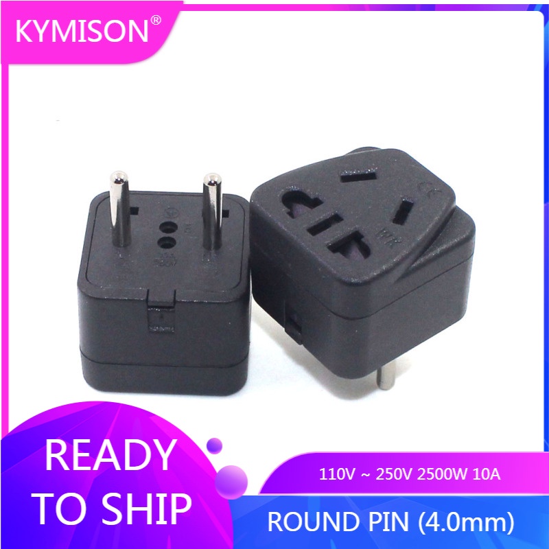 Europe 4.0mm Pins Electrical AC Power Adapter Multifunction Travel Plug ...