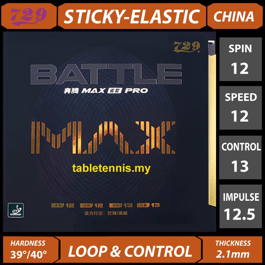 Friendship 729 Rubber Battle Max Pro Sticky Elastic Rubber Table Tennis ...