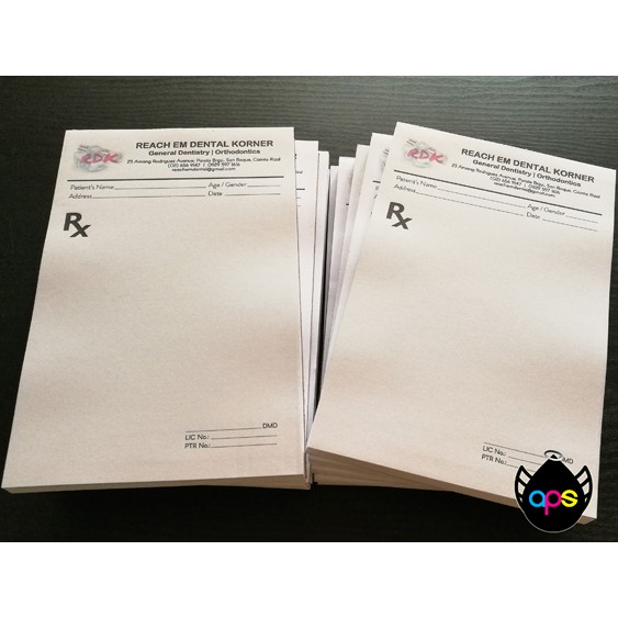 Customized Colored Prescription Pads, RX Pads, Pads, Reseta, Med Cert ...