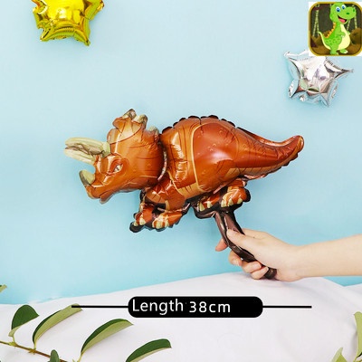 Mini Dinosaur Foil Balloon Handheld Triceratops Tyrannosaurus Rex ...