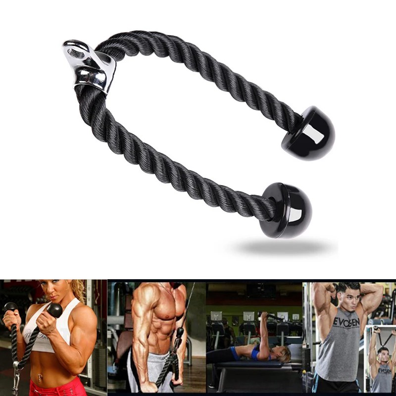 Tricep Rope Bibep Cable Supports GYM Training Full Groups of Rear Arm ...