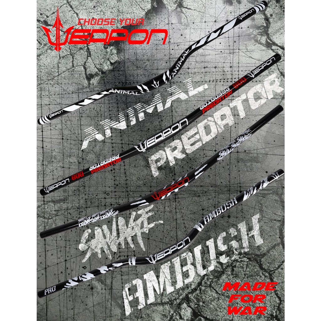 Weapon Handlebar BLACK WHITE AMBUSH PREDATOR KILLER ANIMAL SAVAGE FURY ...