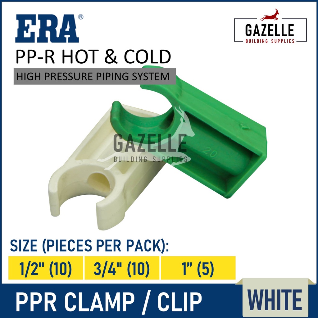 ERA PPR Fitting Clamp / Clip - 1/2" / 3/4" / 1" | Shopee Philippines