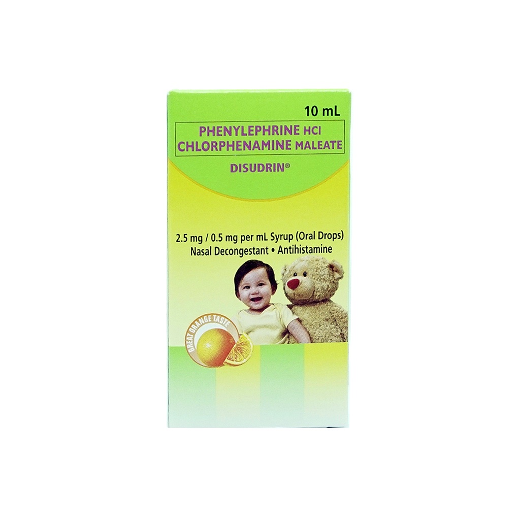 Disudrin Phenylephrine Chlorphenamine Maleate 10ml Oral Drops Shopee Philippines