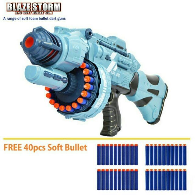 Blaze Storm Soft gun Free 40pcs soft bullets Monster Machine Gun ...