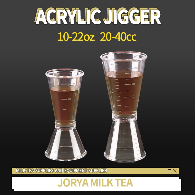 Acrylic Double Jigger Cup Measure Cup 10-22oz 20-40cc | Shopee Philippines