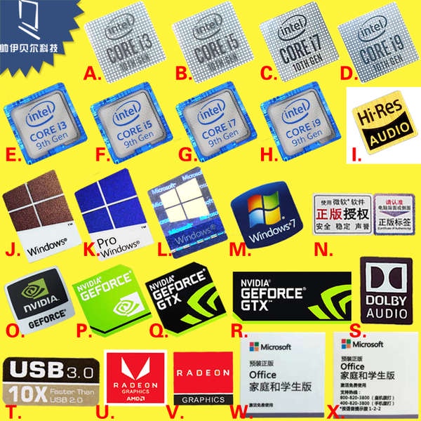 New DIY Stickers Original Tenth Generation cpu 10th i3 i5 i7 i9 Label ...