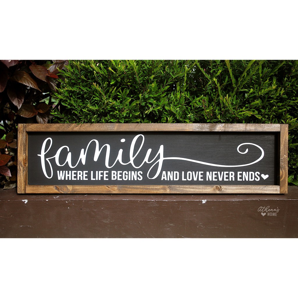 FAMILY RUSTIC SIGN | FARMHOUSE WALL DECOR | Shopee Philippines