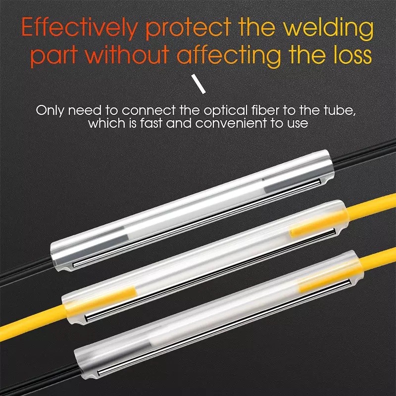 200PCS 60MM Heat Shrinkable Optic Fiber Splice Fusion Protection Tube ...