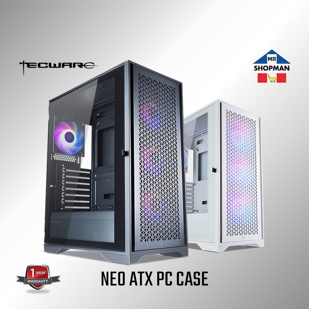 Tecware Neo ARGB ATX PC Desktop Case Black / White | Shopee Philippines