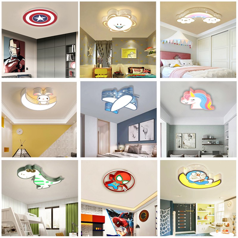 Fashion LED cartoon cute child bedroom ceiling lamp kindergarten light ...