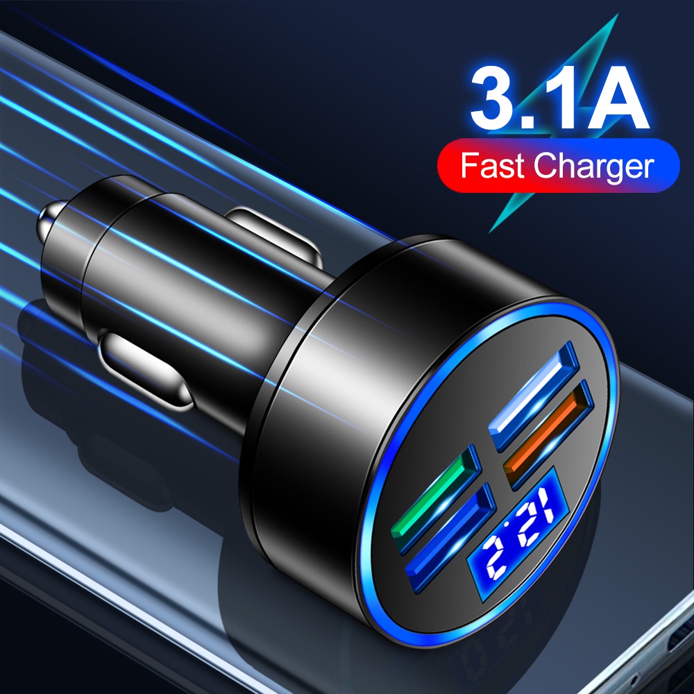 4 Ports Usb Car Charge PD Adoptor In Car Fast Charging For i-Phone Type ...
