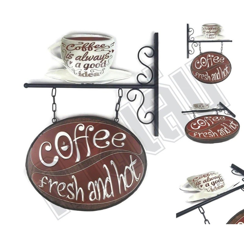 Coffee Shop Signage Garage Decoration Sign Tavern Vintage Zinc Fresh ...