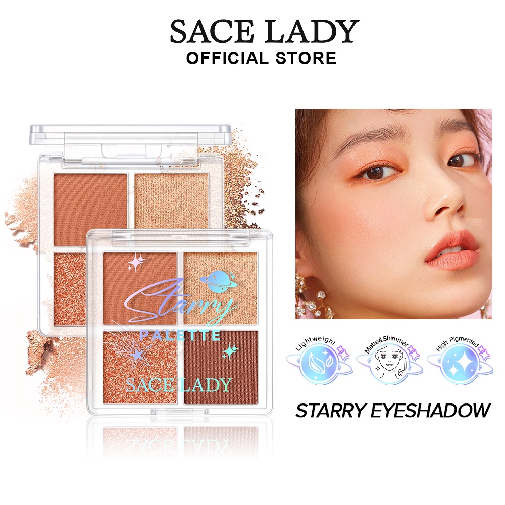 Sace Lady Colorful 3 In 1 Eyeshadow Palette & Glitter High Pigment ...