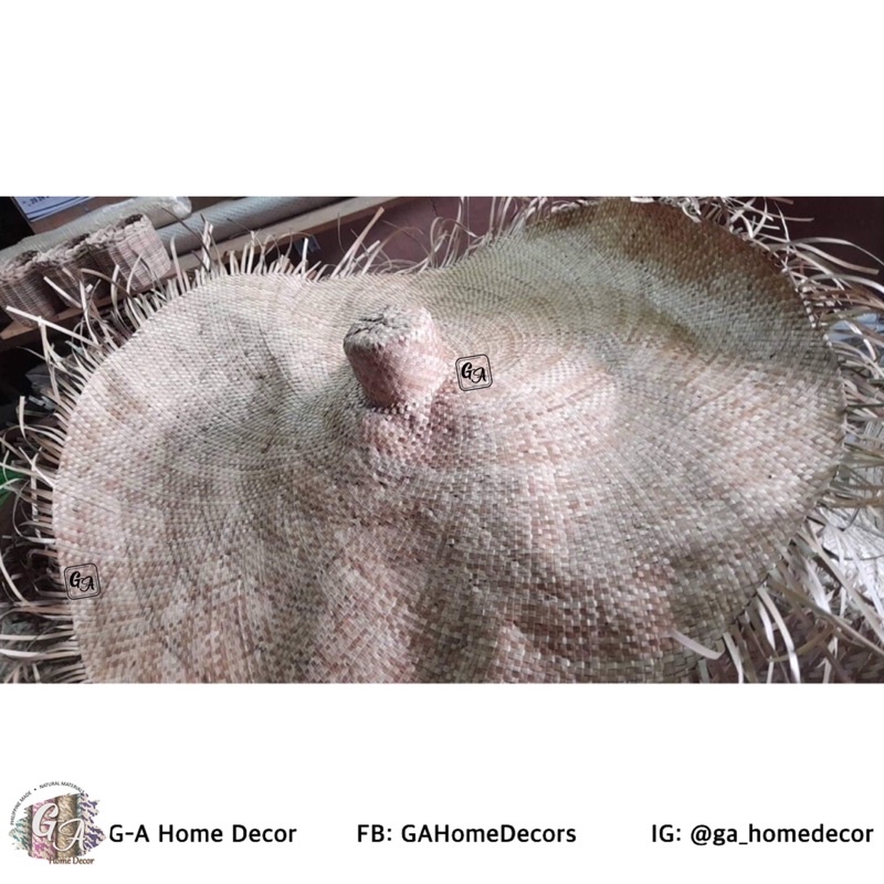 Buri or Pandan Native Hat with Fringes - 40” diameter | Shopee Philippines