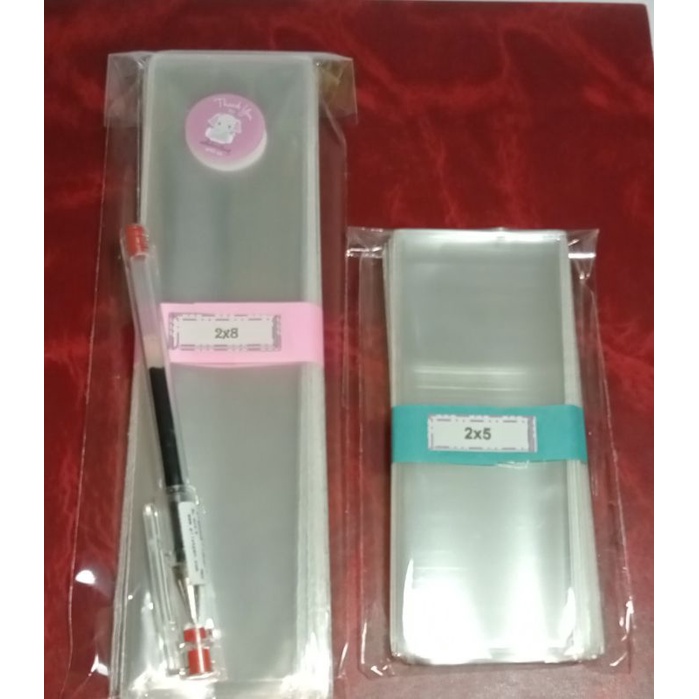 OPP Plastic non adhesive 2x5, 2x8,2.5x4 (100pcs) for product, souvenirs ...
