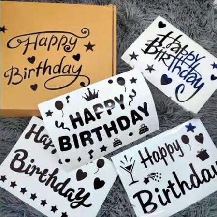 DIY Gift Box Decoration Sticker & Folding Box/Happy Birthday ...