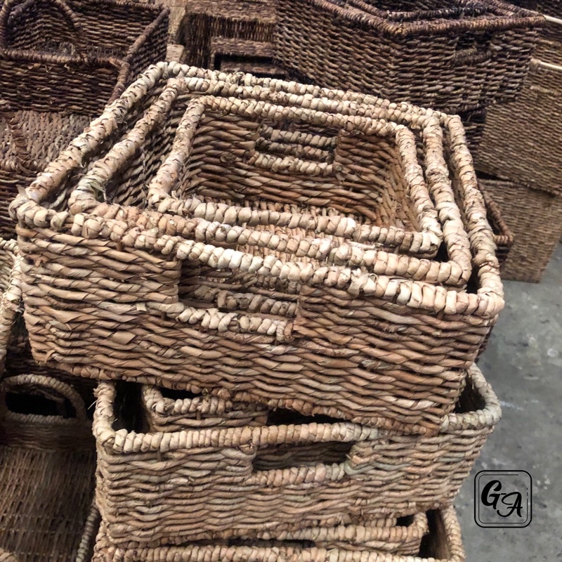 WOC Square Bacbac bangcuang bacbac Basket - Handmade - Natural Material ...