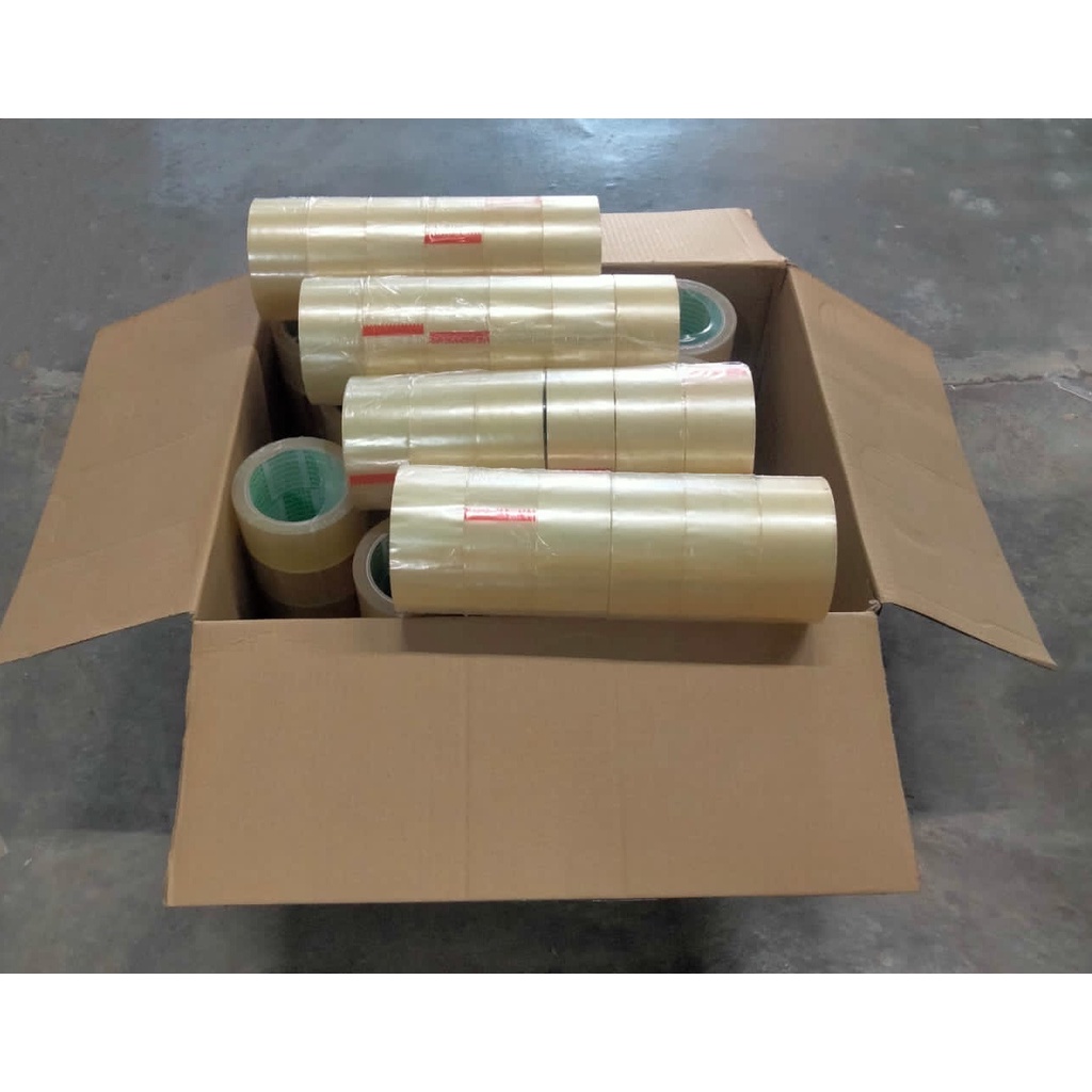 Packing Transparent Tape Carton Box Brown Clear Tapes Stick 96 Unit 75 ...
