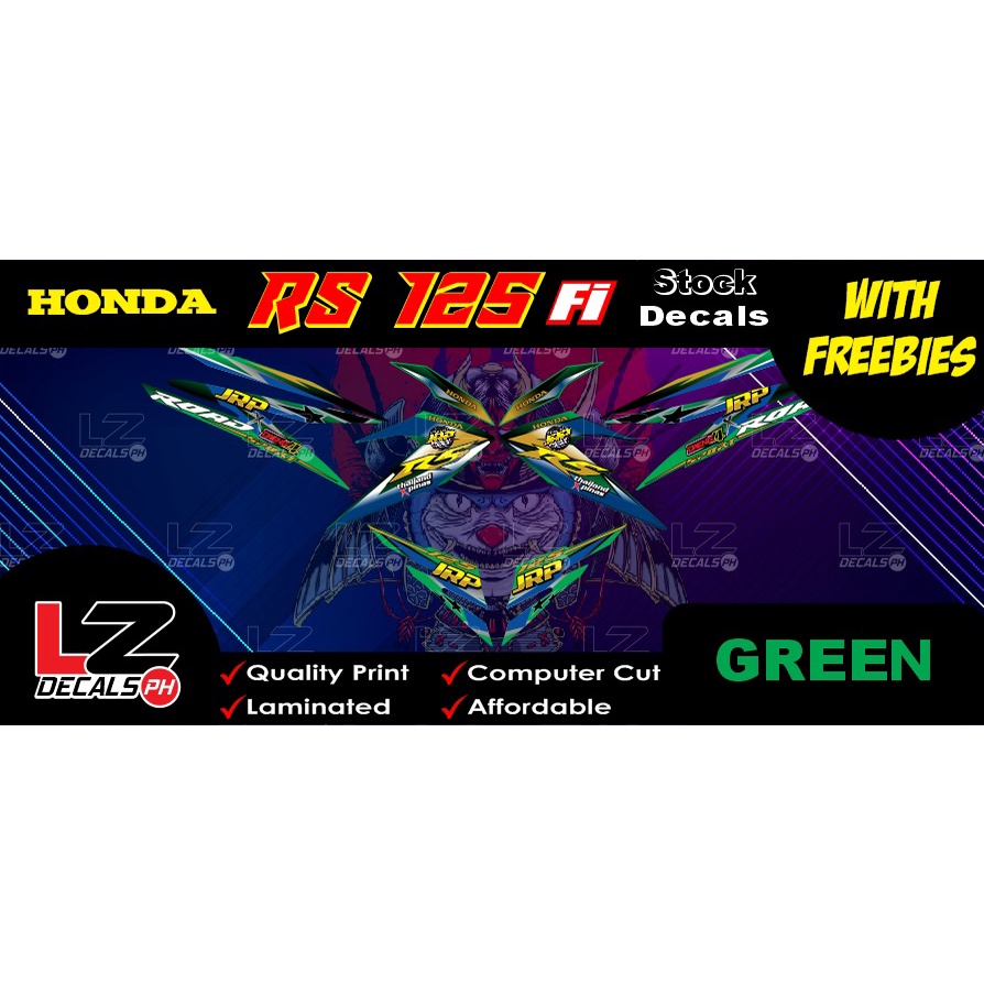 Honda RS 125 Fi JRP Stock Decals / Stickers with Freebies | Shopee ...