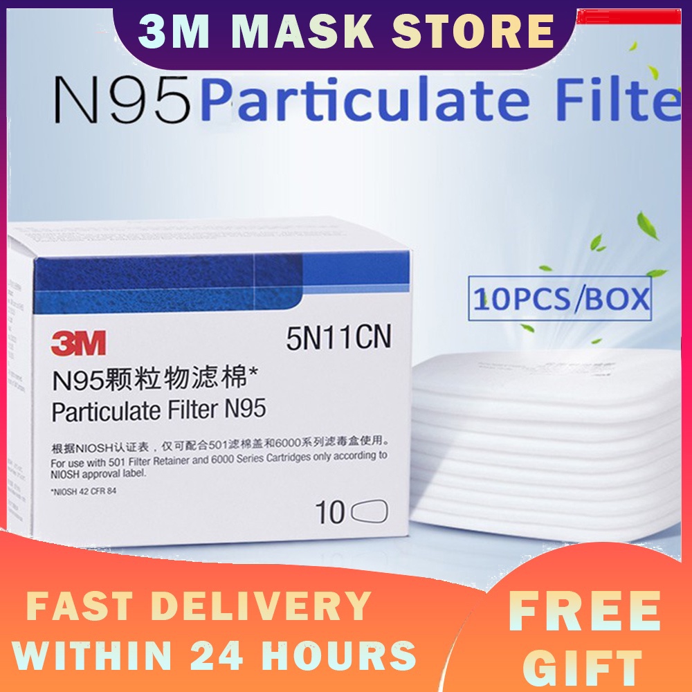 10Pcs 3M 6200 7502 Series 5N11 Filter Cotton Filter Gas Mask Respirator ...