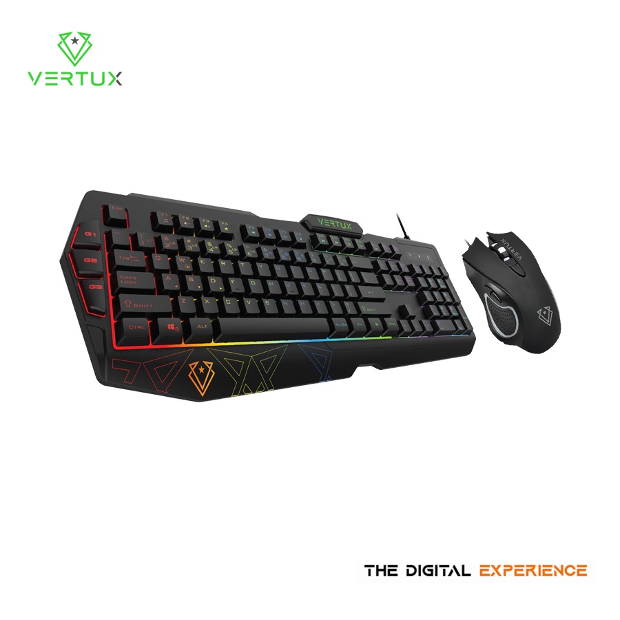 Vertux Vendetta Ergonomic Gaming Keyboard & Mouse With Programable ...