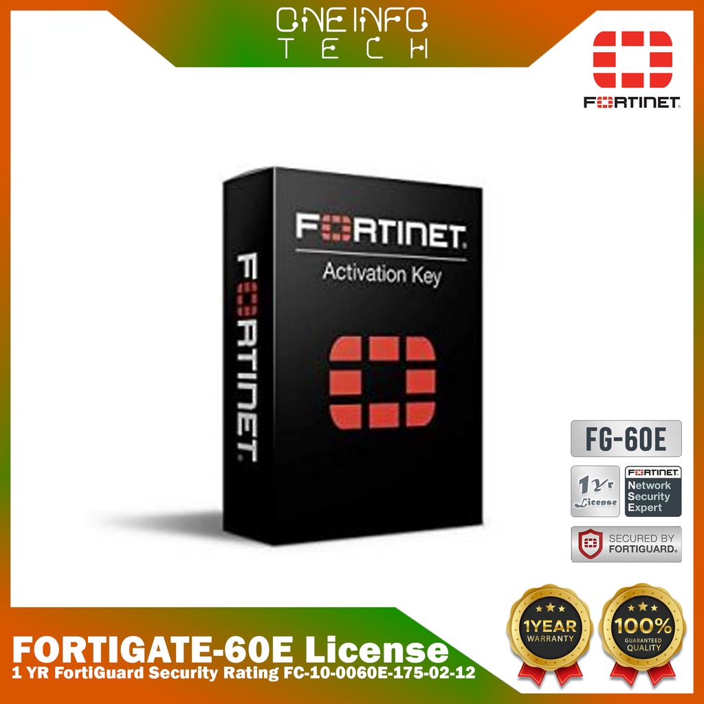 FORTINET FORTIGATE-60E 1 YR FortiGuard Security Rating FC-10-0060E-175-02-12 | Shopee Philippines
