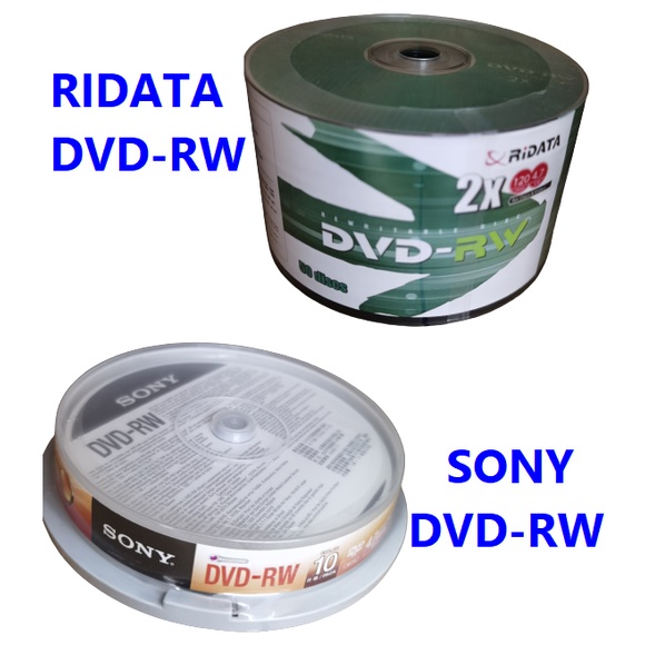 RIDATA BLANK DVD-RW / DVDRW DISC /DVD Re-Writable 10PCS / 25 PCS ...