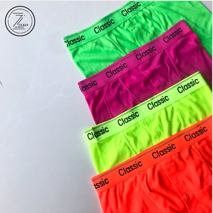 3PCS Set Neon Classic Mens Underwear Brief Boxer Boyleg | Shopee ...