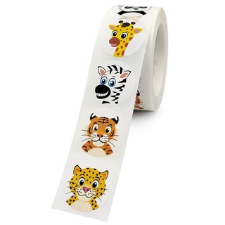 Animal Stickers Jungle Animal Roll Stickers for Kids Party Favors, 8 ...