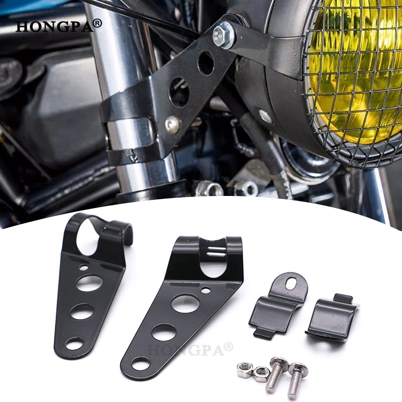 Universal Motorcycle Headlight Bracket Headlamp Mounting Bracket Metal ...
