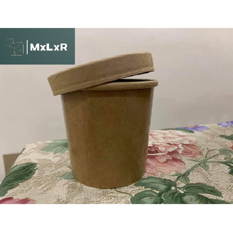 12oz Kraft Paper Tub (25pcs) | Shopee Philippines