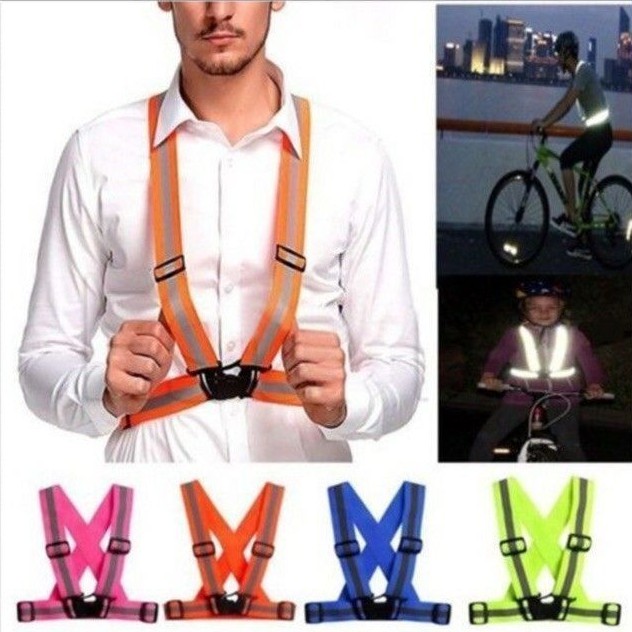 SN Garter Reflective Vest - High Visibility Reflectors for Motorcycle U ...