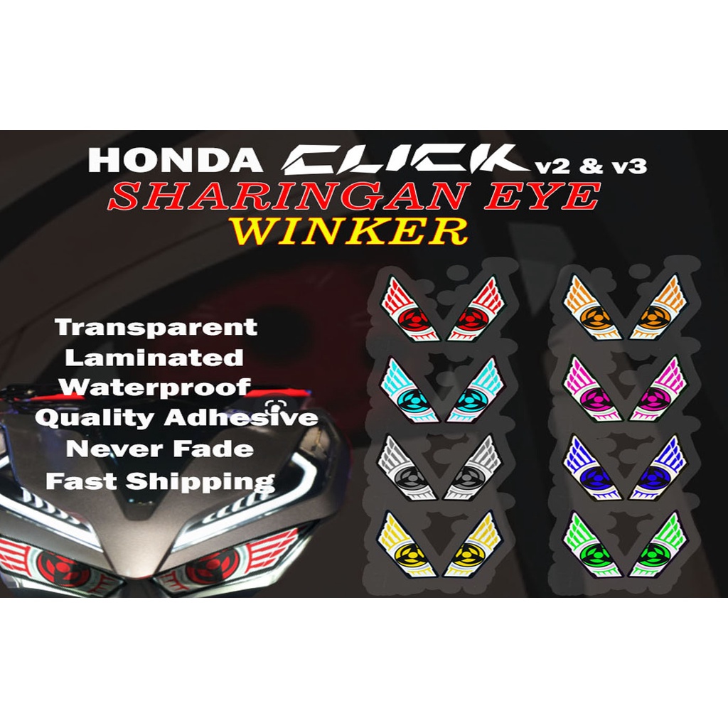 HONDA CLICK V2/V3 SHARINGAN EYE HEADLIGHT STICKER / HONDA CLICK ...