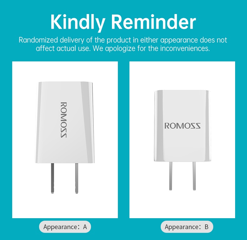 Romoss TK05S Mobile Travel Charger USB Power Adapter Compact and ...
