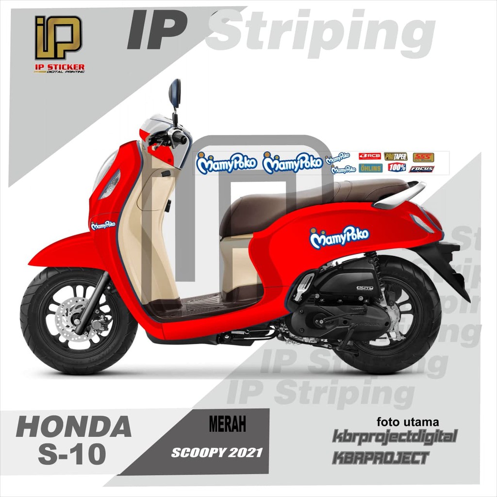 HONDA SCOOPY 2021 List Variation Striping Sticker IP Design.Latest ...
